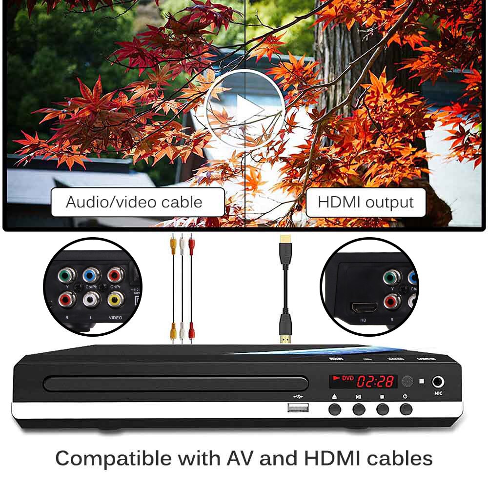 Multi System 1080P DVD Player Portable USB 2.0 3.0... – Vicedeal