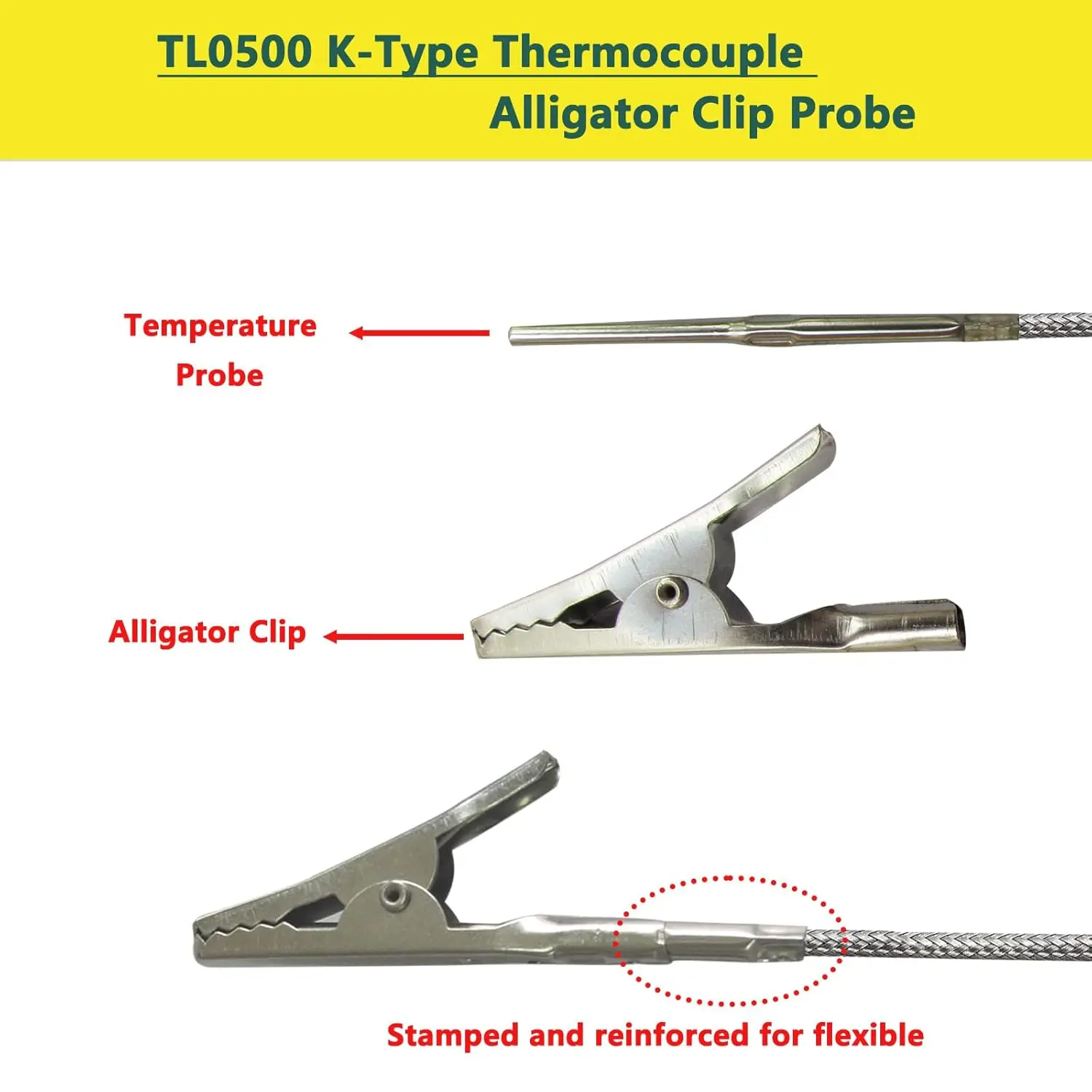 Thermocouple K Type Probe Alligator Clip for K Typ... – Grandado