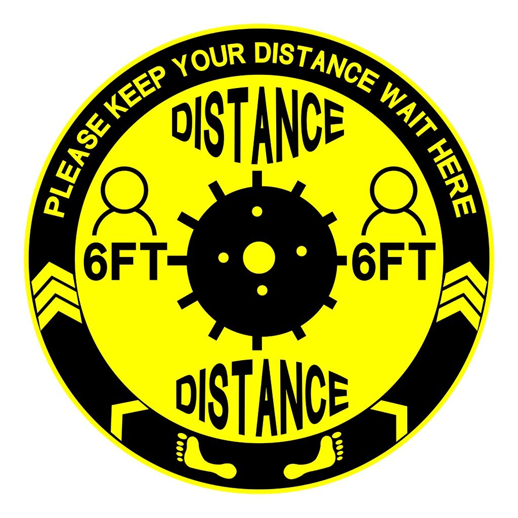 1/5pcs Ground Sign Isolated Label 30CM diameter Pl... – Grandado