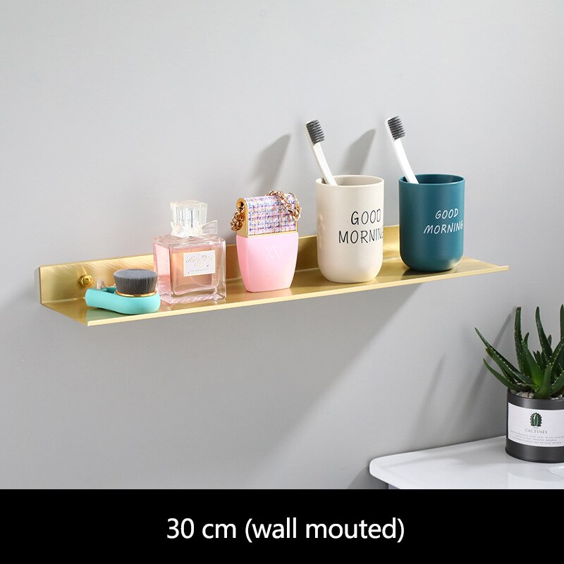 promation gold bathroom corner shelves 30-60cm mod... – Grandado