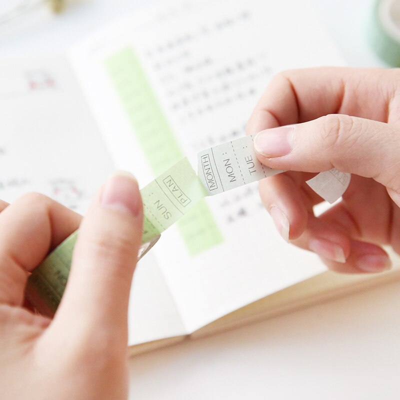 Japanese Journal Stickers Washi Paper Tape Weekly ... – Grandado