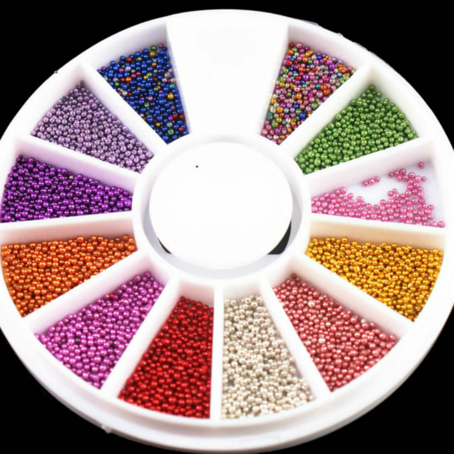 1Box Mixed Round Stone Nail Art Templates Pure Cle... – Vicedeal