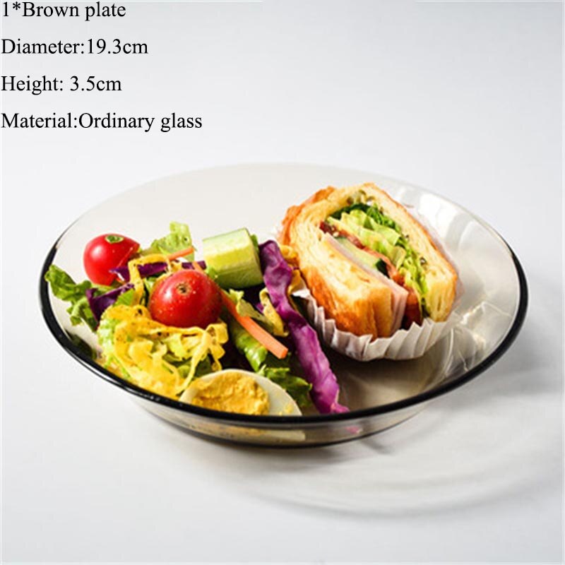 1 1 5L Nordic Brown Glass Soup Bowl With Lid Heat Grandado