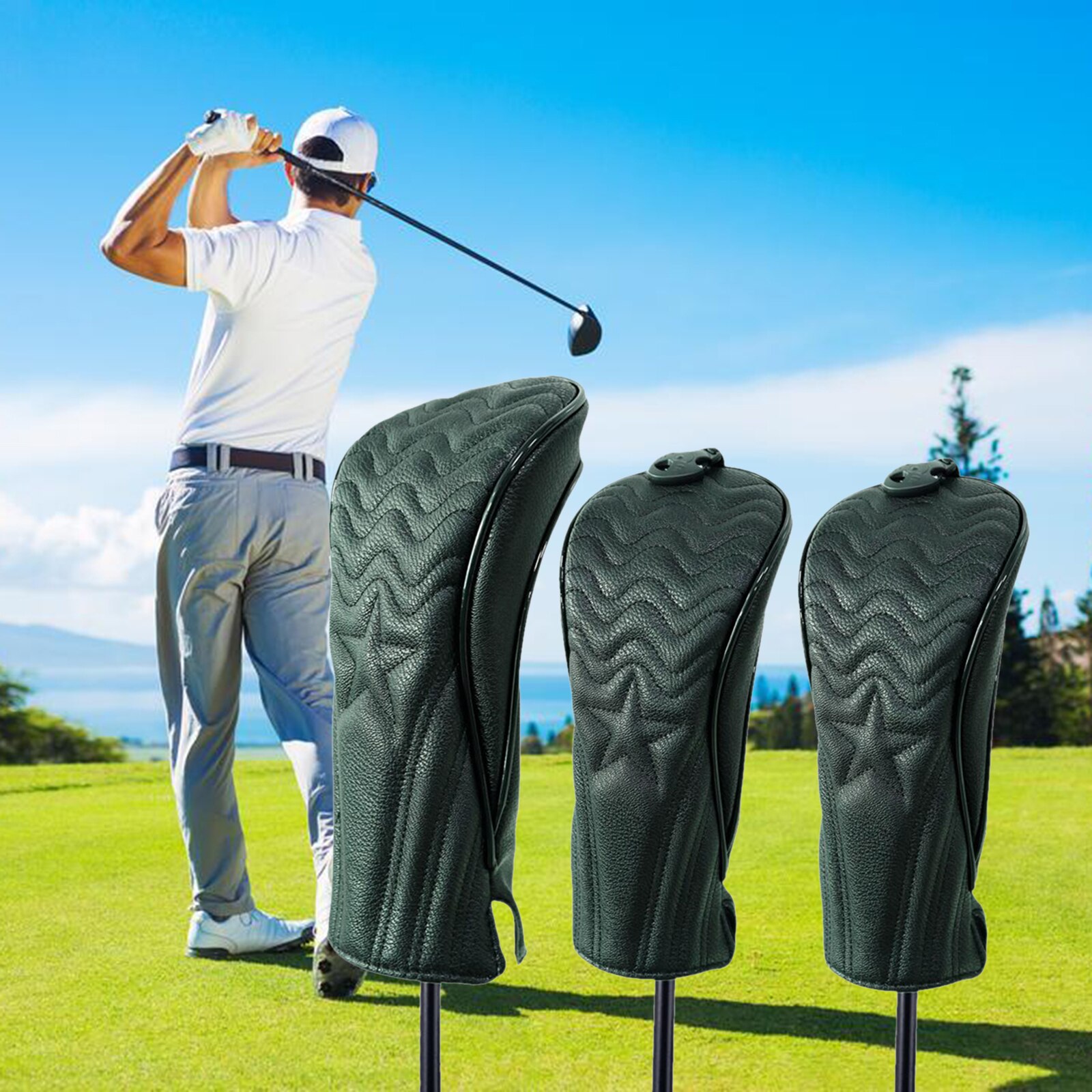 3 Pcs Golf Hout Headcover Driver Covers Club Head ... – Vicedeal