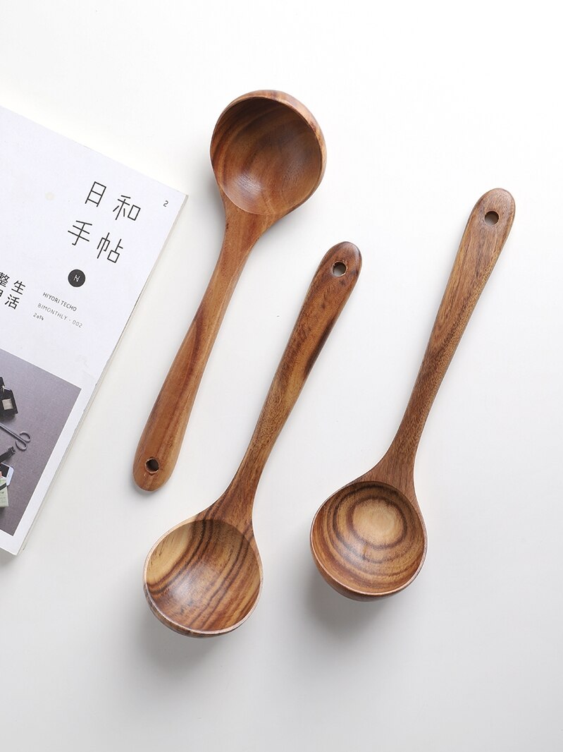 Muso Hout Soep Lepel Grote Opscheplepel Teak Houte... – Vicedeal