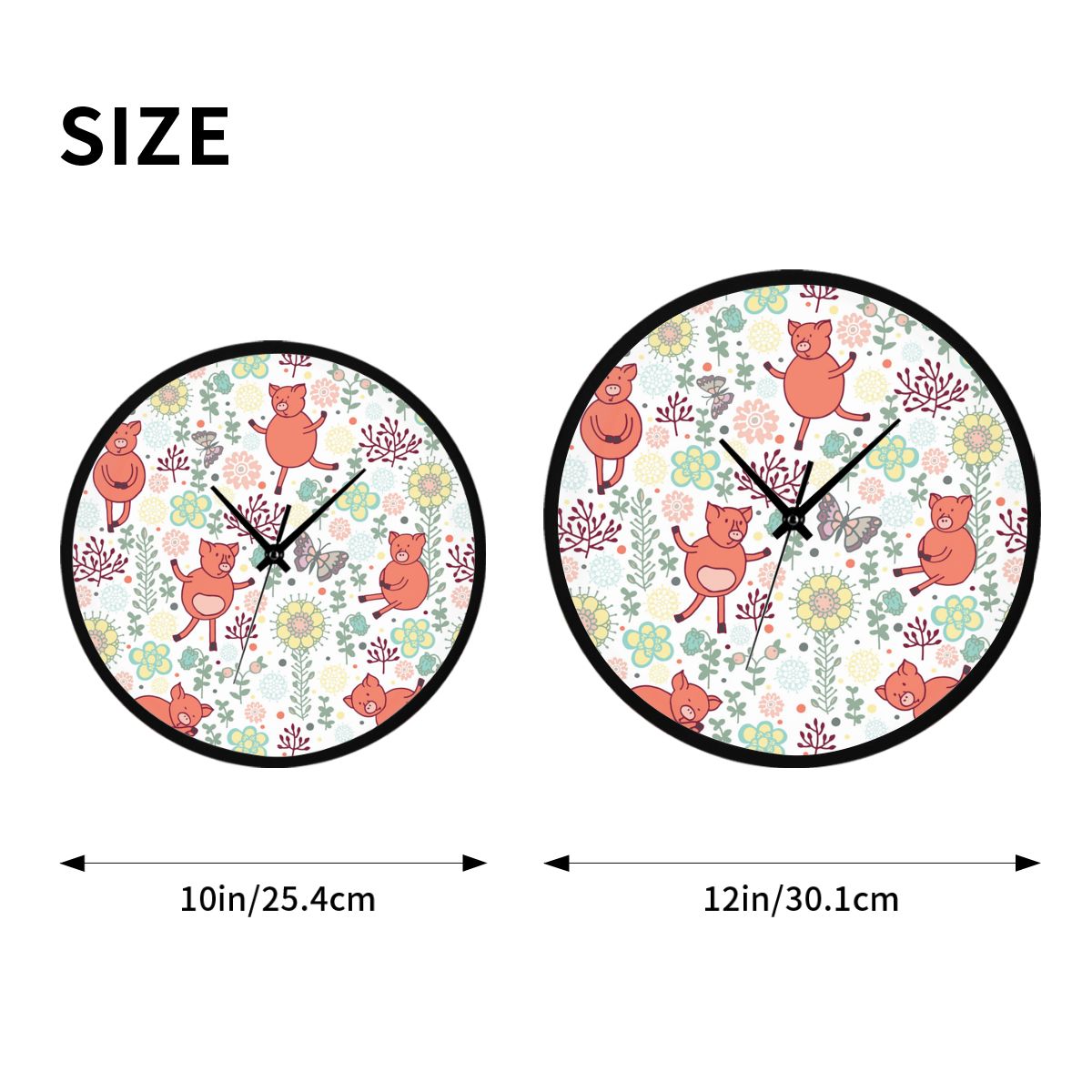 3D printing Animal World Zoo Round wall clock diy ... – Grandado