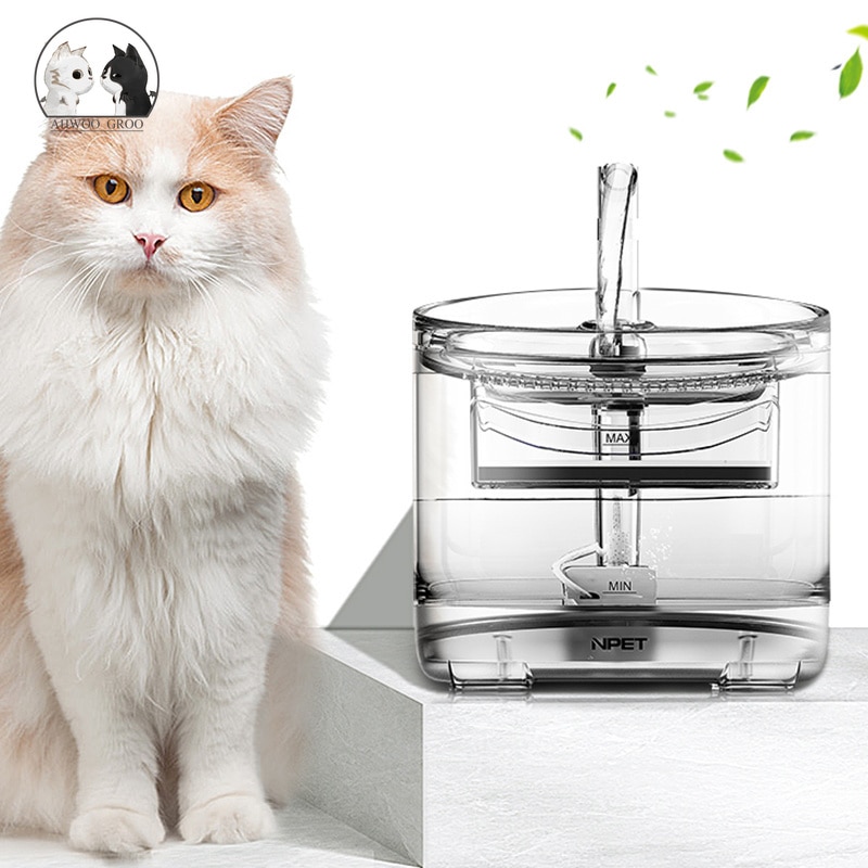 Automatic Pet Fountain Cat Water Fountain Transpar... – Grandado