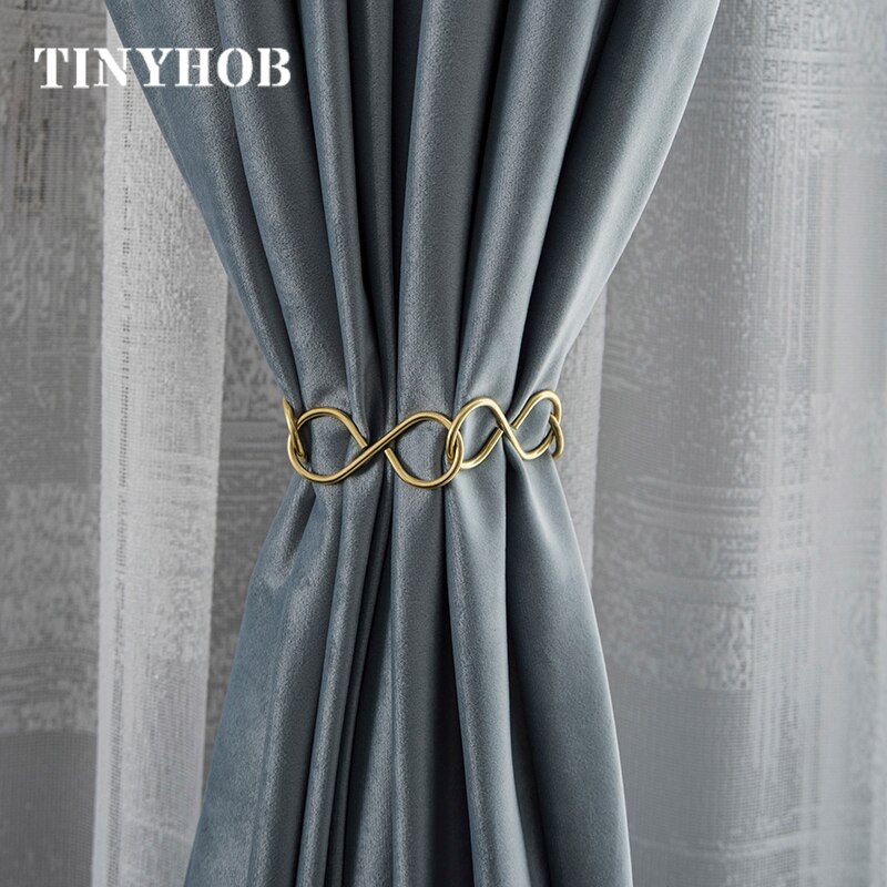 Brass Curtain Holdback Strap Simple Curtain Access... – Grandado