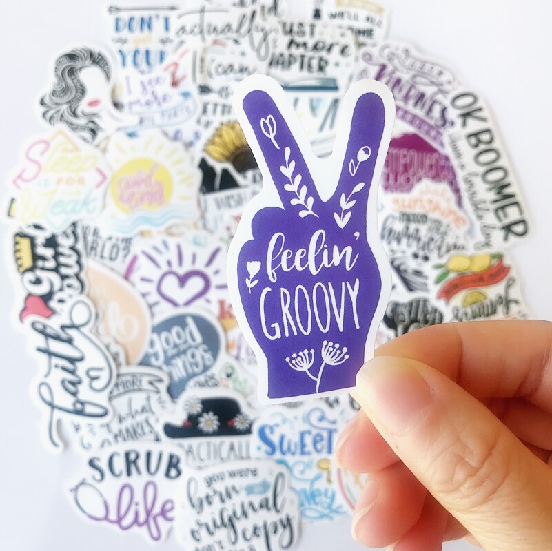 50Pcs/Set The Colorful Motivational Quotes Sticker... – Grandado