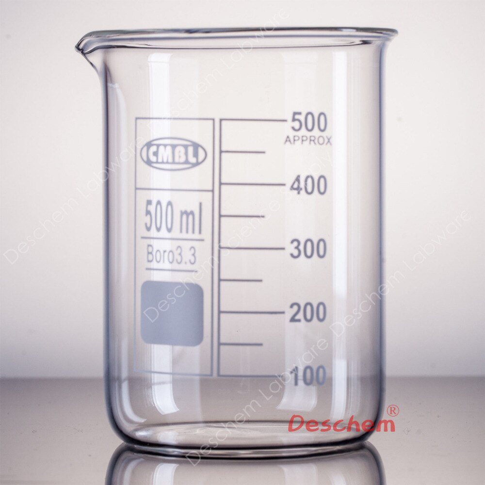 500ml,Glass Beaker Low Form Chemistry Lab Glasswar... – Vicedeal