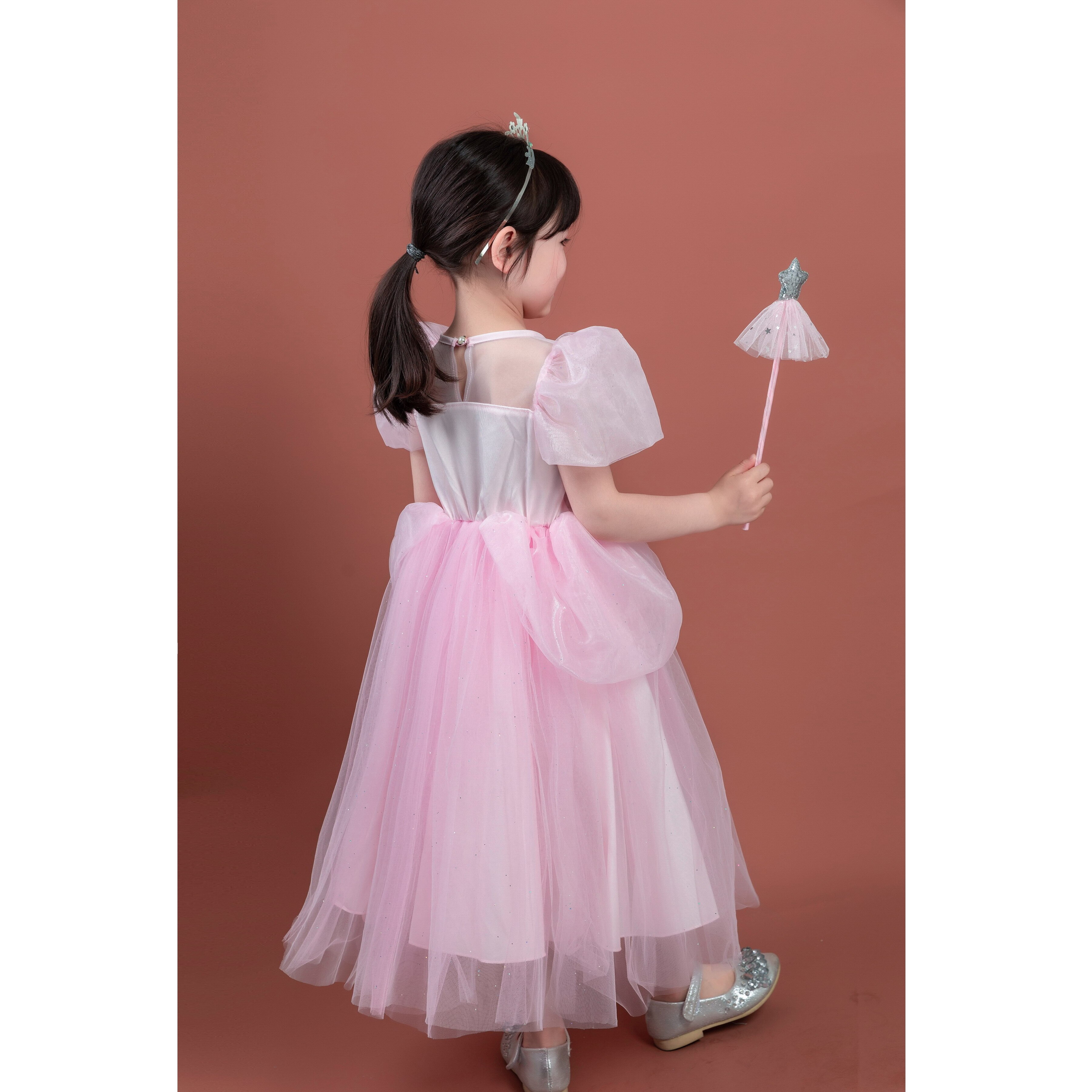 Party Dress Costume Pink Fairy Princess – Grandado