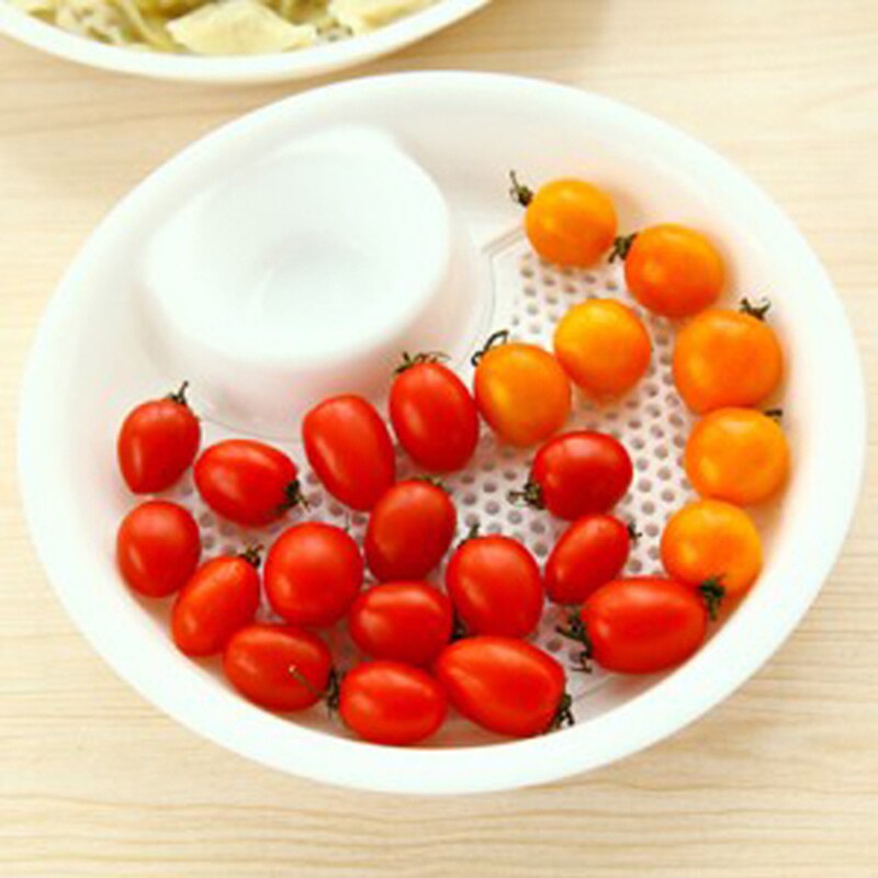 Nordic double layer round plates dinner safe plast... – Grandado