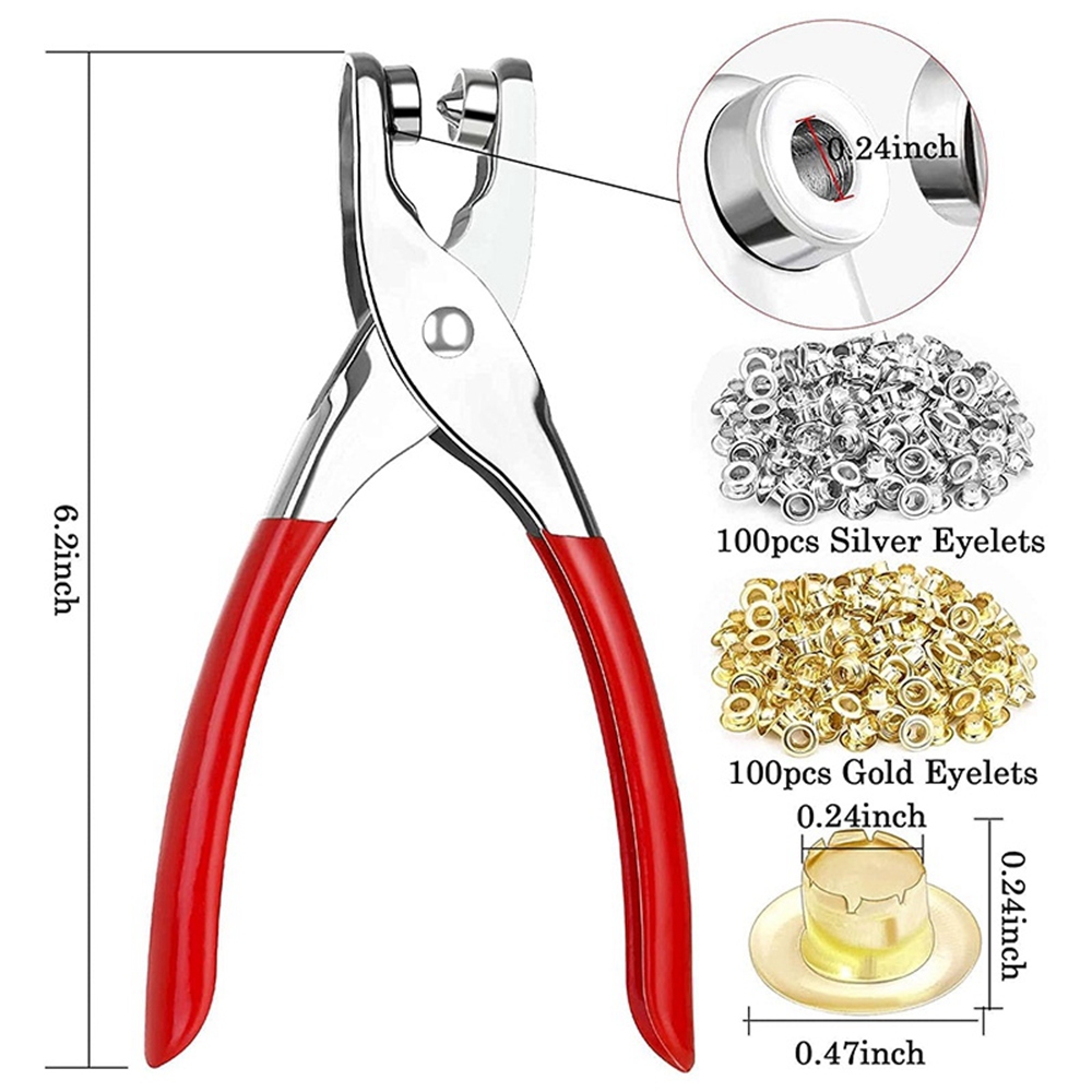 401Pcs 1/4inch 6mm Grommet Eyelet Pliers Kit, Grom... – Grandado