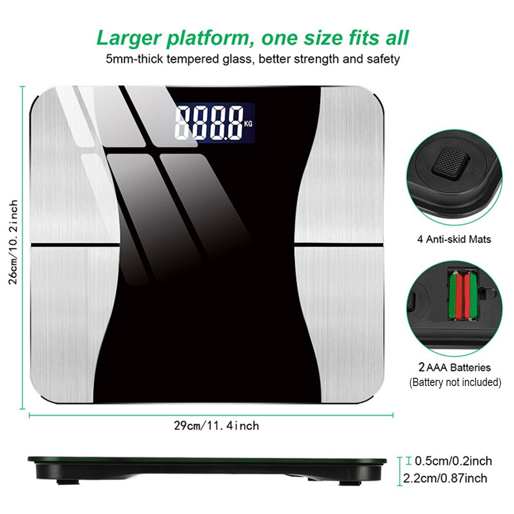 Bluetooth Body Scales Smart Digital Scale Body Com... – Grandado