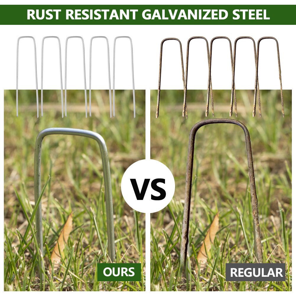 Garden Pile U-shaped Fixing Nail 12 Pieces of Lawn... – Grandado