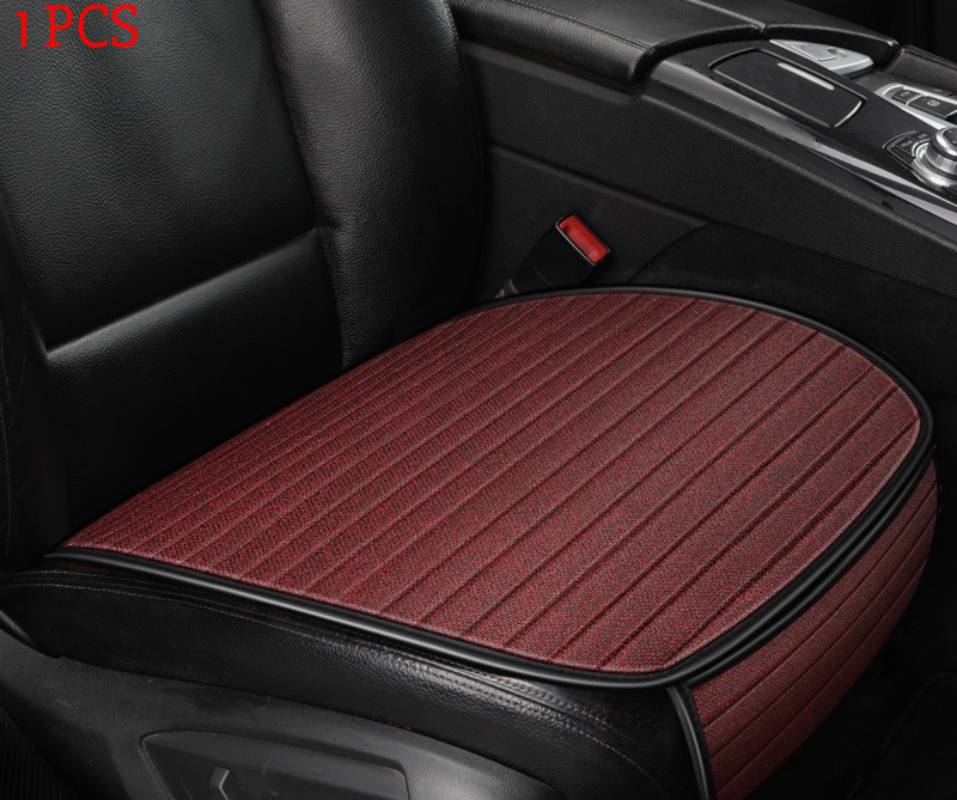 Flax Car Seat Cover Front Rear Linen Fabric Cushio... – Grandado