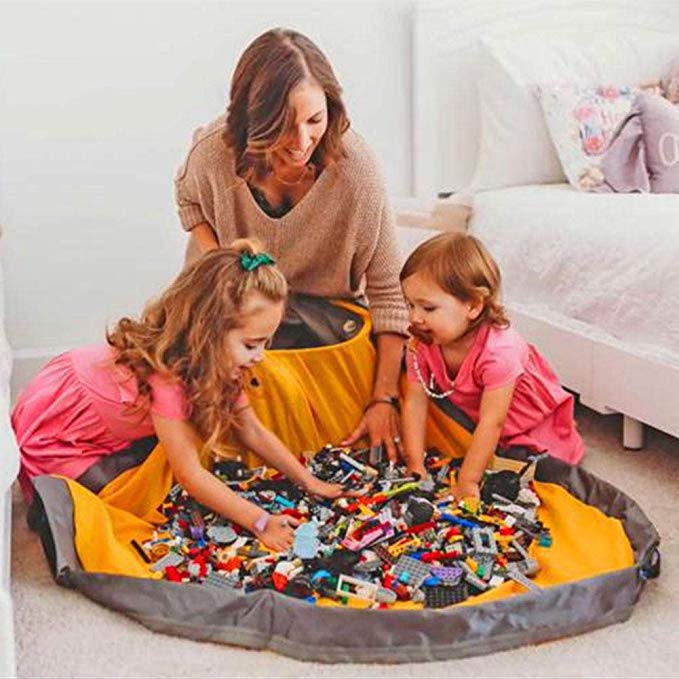 Portable Kids Toy Storage Clean-Up Bags And Play M... – Grandado