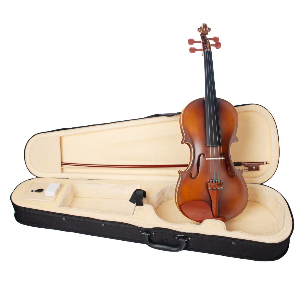 Acoustic Violin 4/4 Full Size Fiddle with Bow Hard... – Grandado