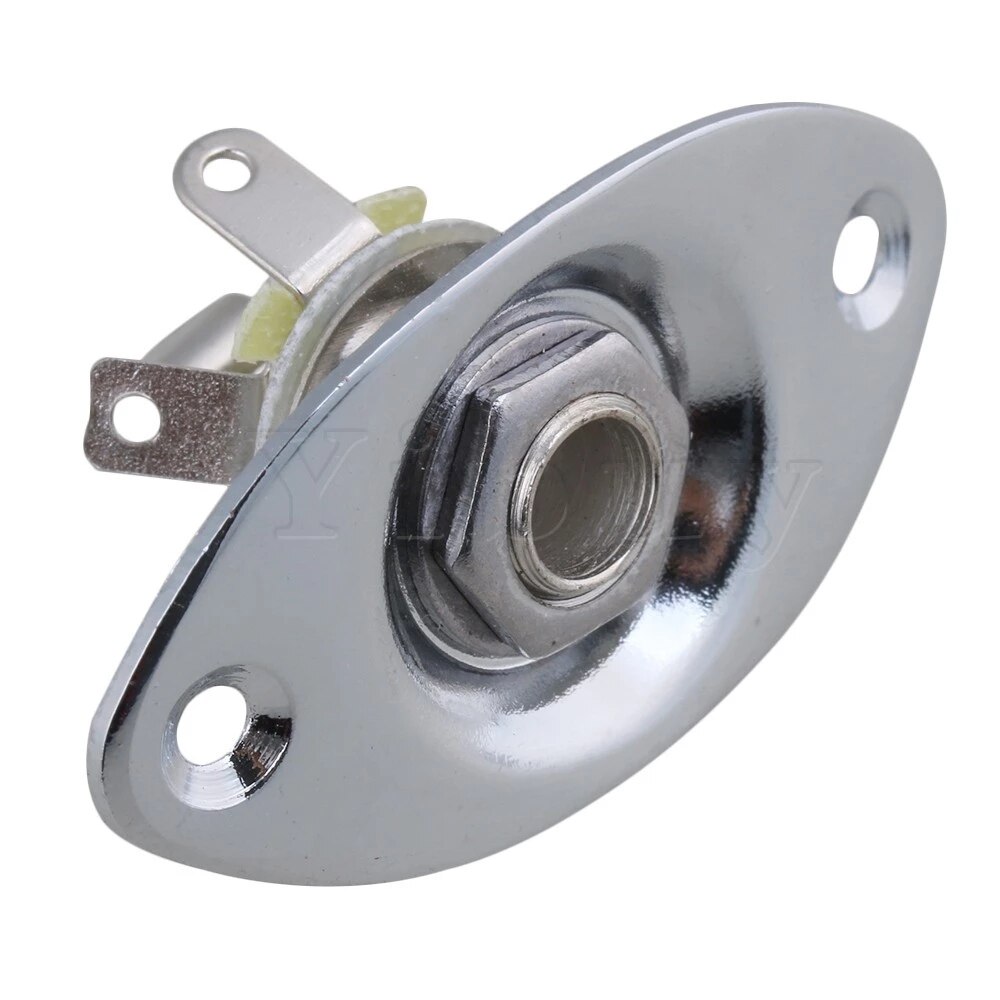 Chrome/Gold/Black Metal Concave Output Jack Plaat ... – Vicedeal