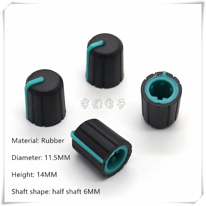 10 Piece 11.5*14MM rubber half shaft knob potentio... – Grandado 10 Piece 11.5*14MM rubber half shaft knob potentio... – Grandado