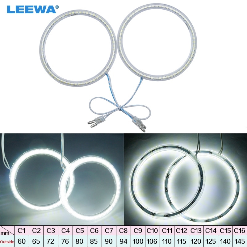 LEEWA 1pc Universal Car LED Halo Rings Angel Eyes ... – Vicedeal