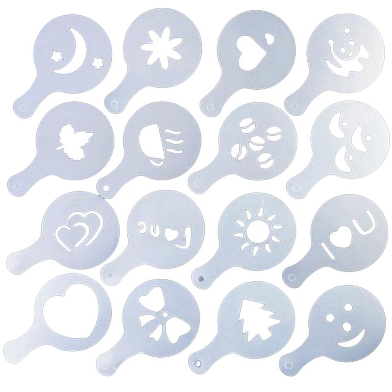 16Pcs/Set Coffee Drawing Molds Latte Molds Pad Art... – Grandado