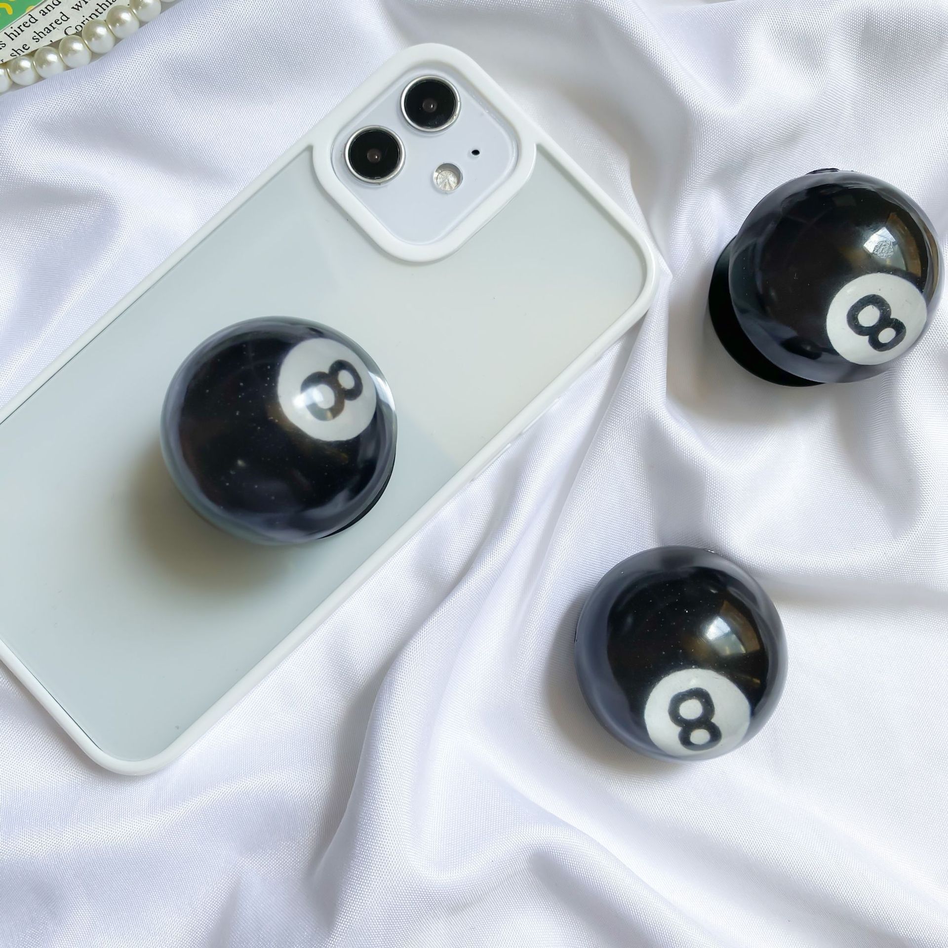 INS Korea Black 8 Stereo Phone Stand Ball Lazy Des... – Grandado
