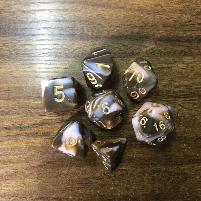 7pcs/Set Digital dice Game dices set Polyhedral D4... – Vicedeal