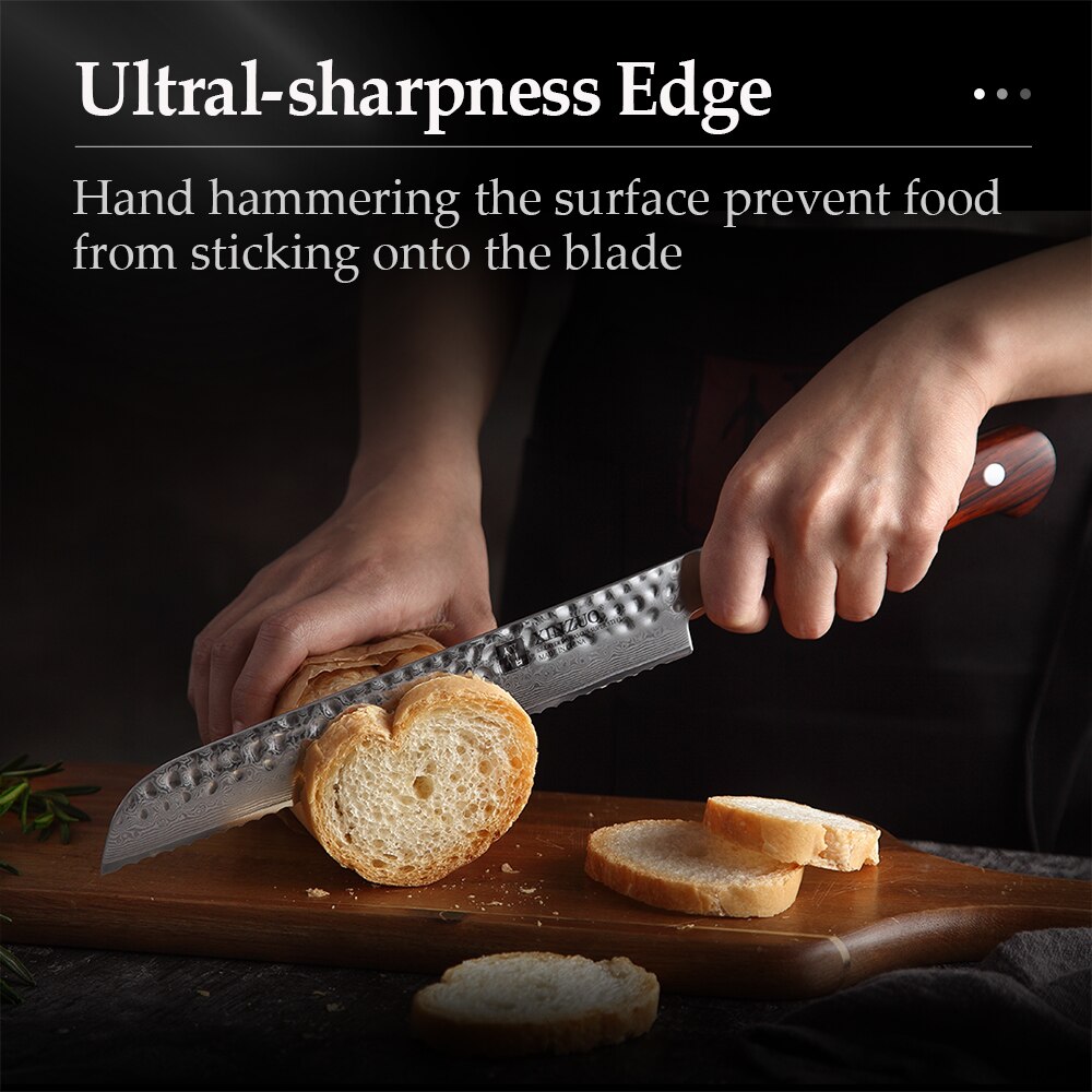 XINZUO 8'' Brot Messer Damaskus Edelstahl Küchenme... – Grandado