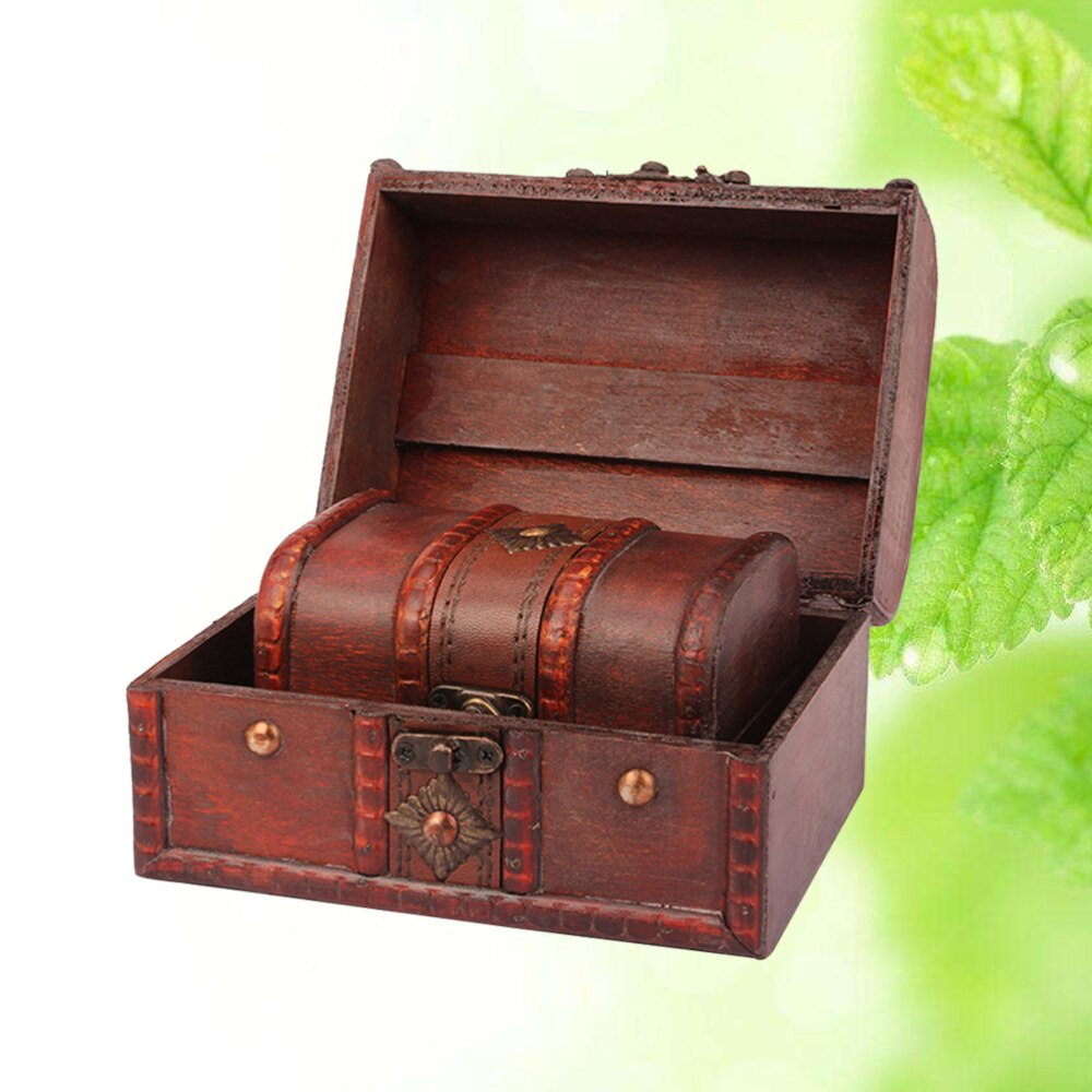 2pcs Antique Vintage Wooden Box Stamp Flower Small... – Grandado
