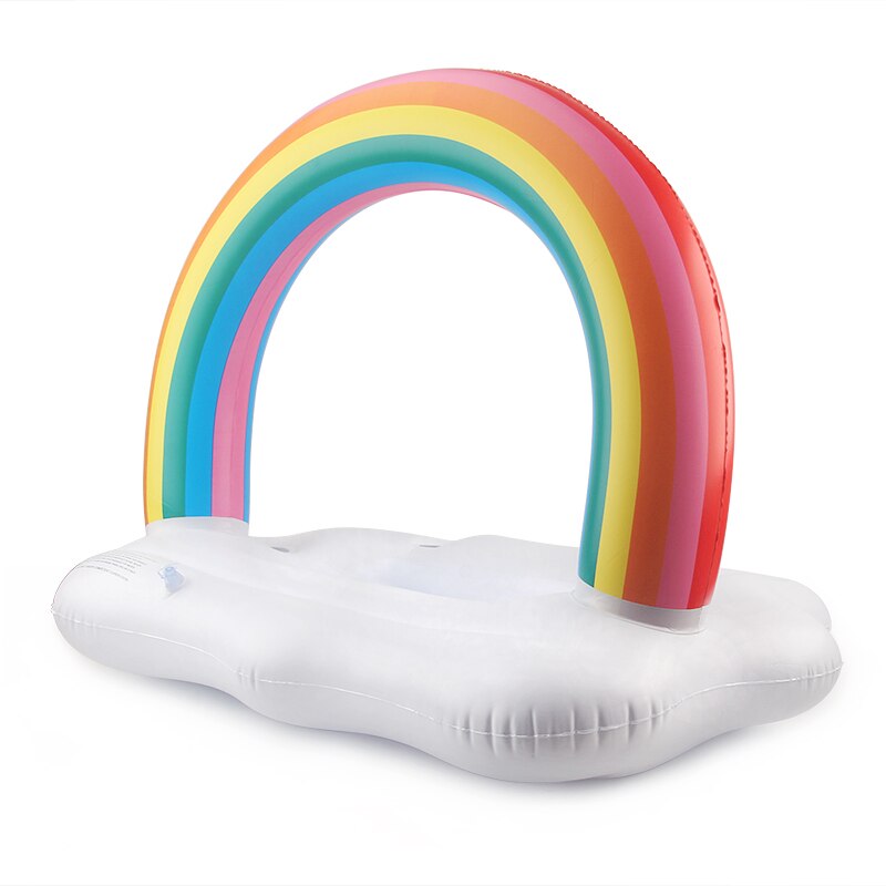 White Clouds Float Inflatable Rainbow Drink Holder... – Grandado