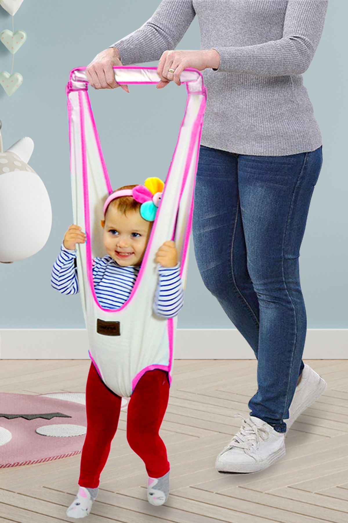 Girl Boy Pink Baby Walking Toddler Hand Walker Boo... – Vicedeal