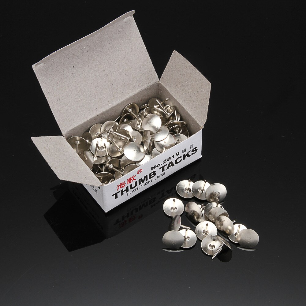 1box 80pcs metal thumb tacks nickel plated anti ru... – Grandado