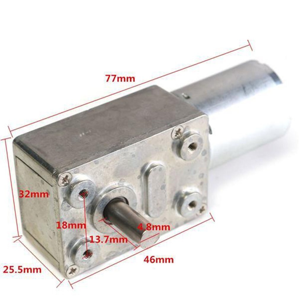 DC 6V 1rpm Reversible High Torque Turbo Worm Geare... – Grandado