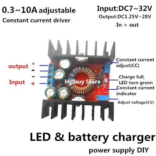 Dc 10a cccv buck omformer step down regulator for ... – Vicedeal