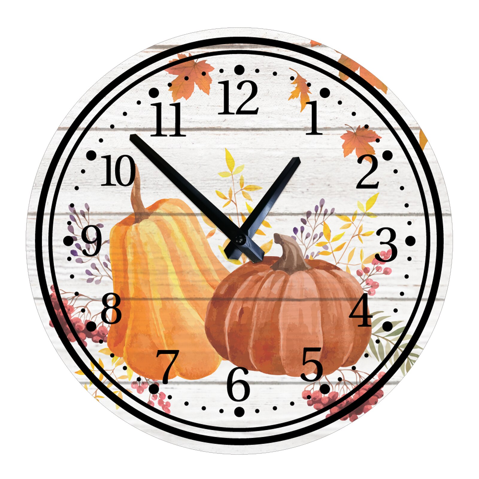 Wooden 3D Pumpkin Wall Clock Modern Nordic Brief L... – Grandado