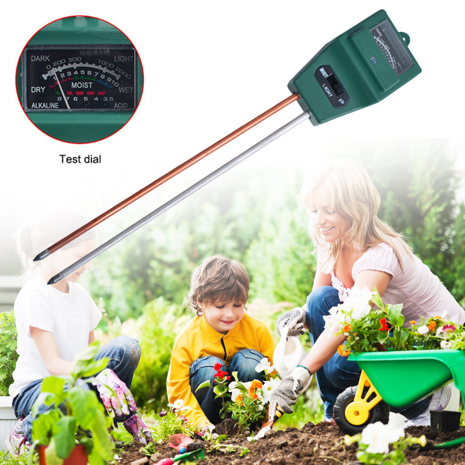 Boden Tester 3-in-1 Boden Meter Anlage Bodenfeucht... – Grandado