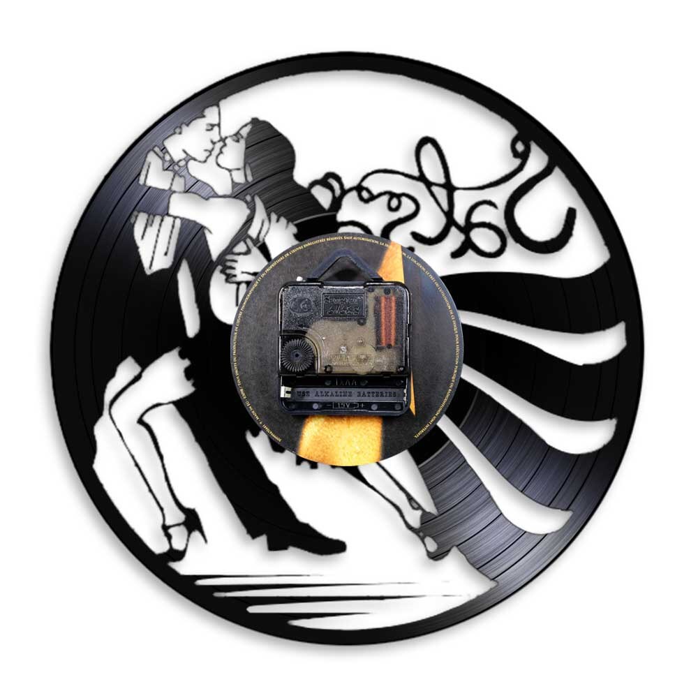 Dancing Couple Silhouette Vinyl Record Wall Clock ... – Grandado