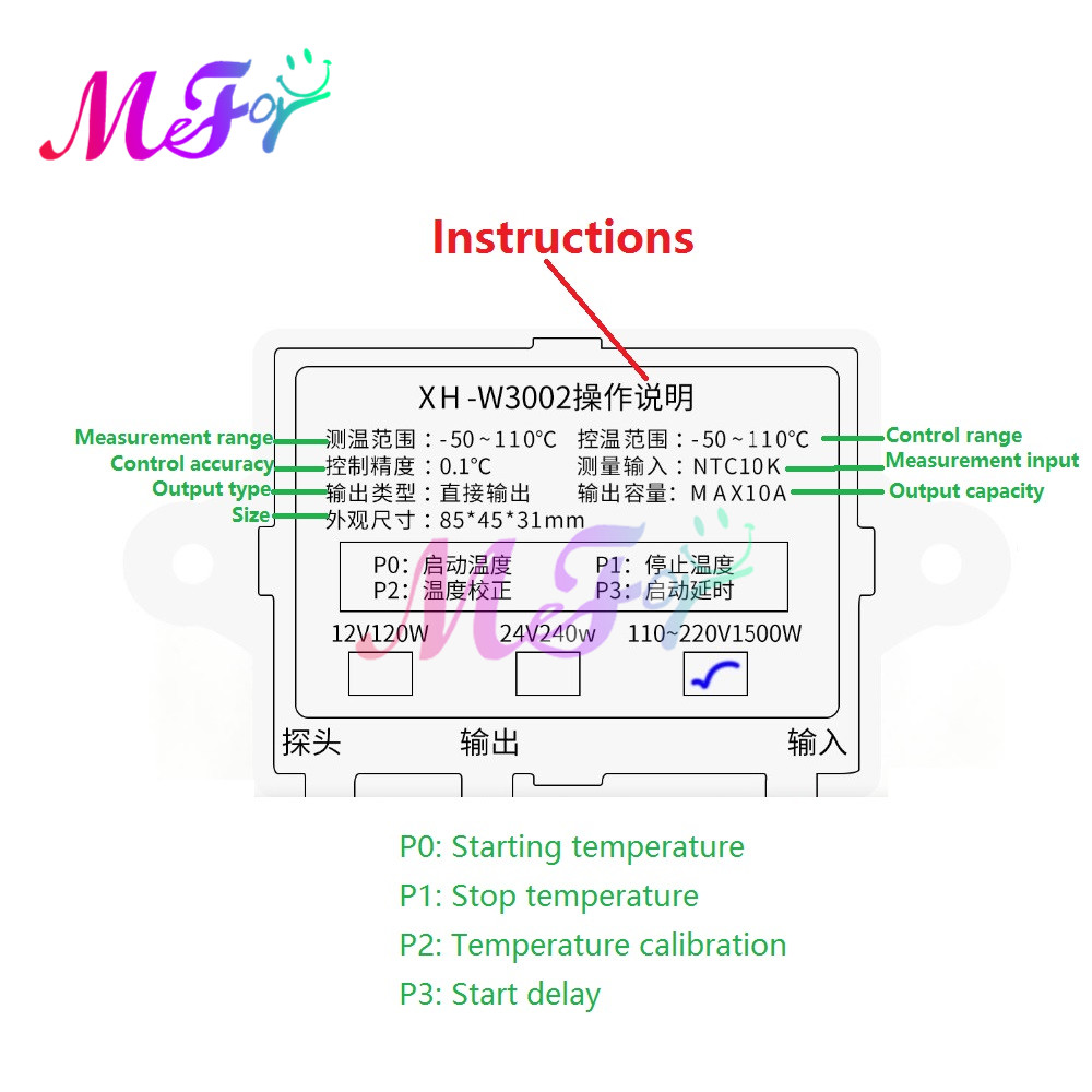 W3002 Digitale Controle Temperatuur Microcomputer ... – Vicedeal