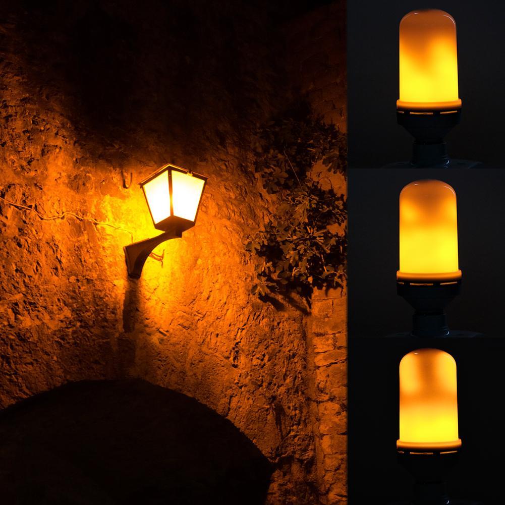LED Flame Lamp 4 Modes Yellow Flame Effect Light B... – Grandado