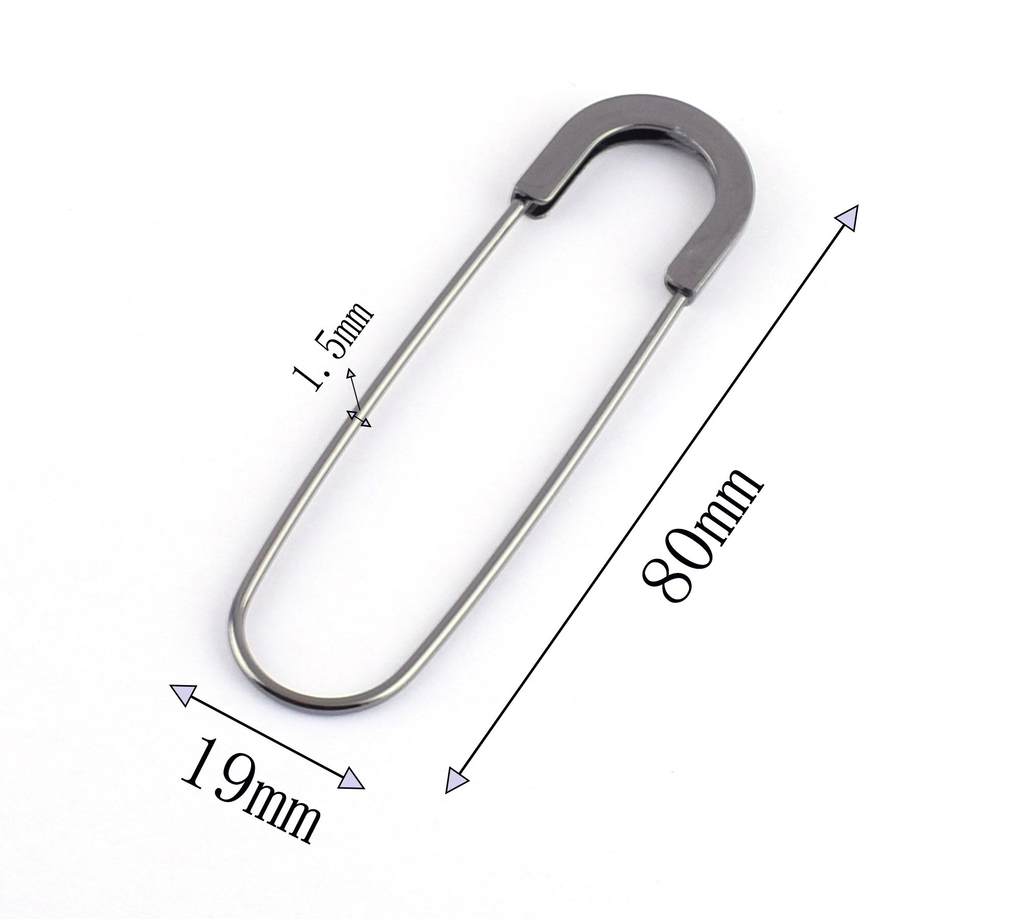 Gunmetal Safety pins Coiless Safety Pins Larger Sa... – Grandado