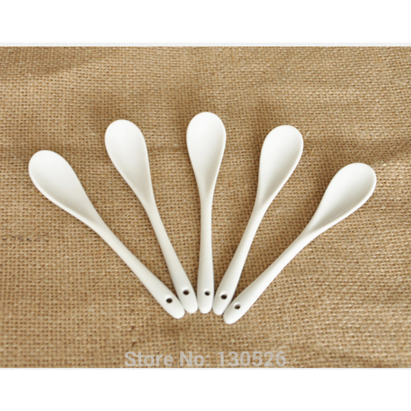 5Pcs Coffee Spoon Kitchen Supply Ceramic Spoon Pur... – Grandado