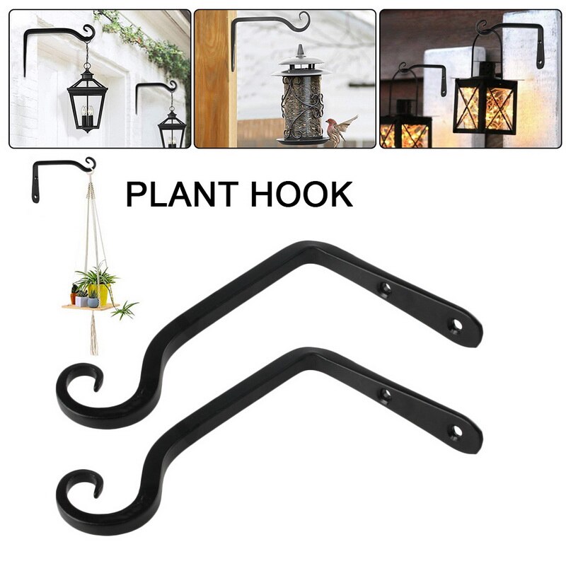 2Pcs Iron Hanging Plants Brackets Wall Planter Hoo... – Grandado