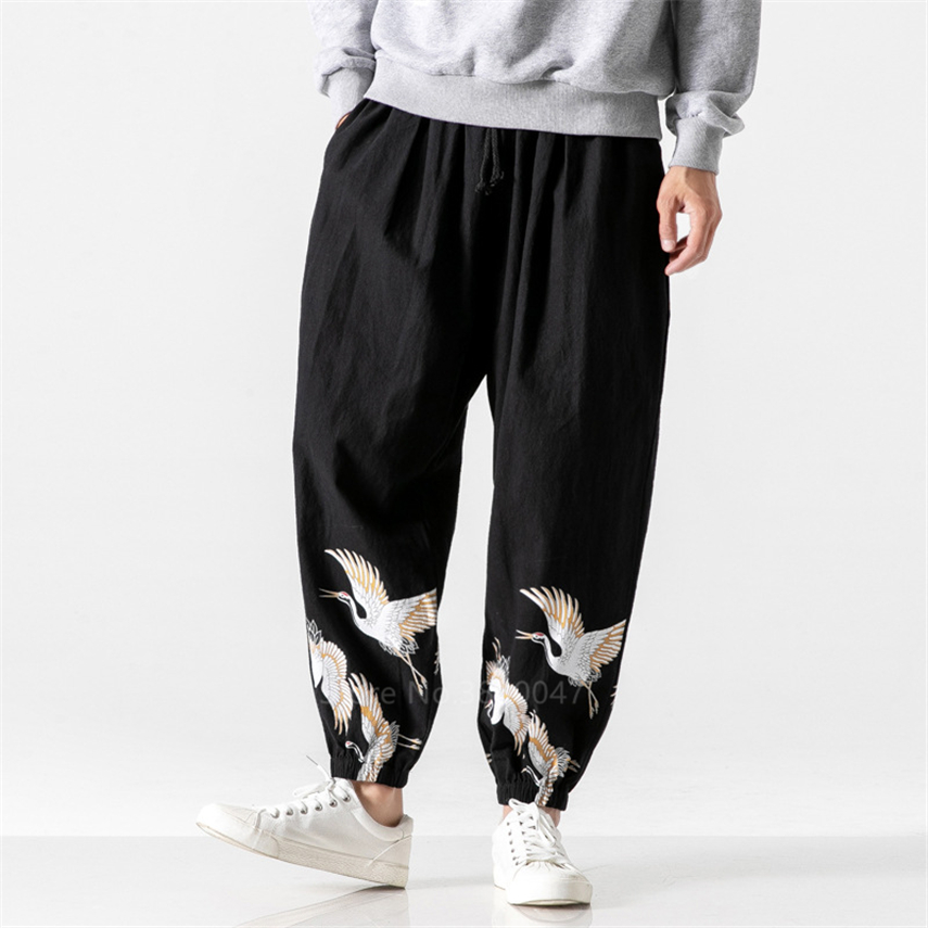 Japanese Style Crane Trousers Men Samurai Costume ... – Vicedeal