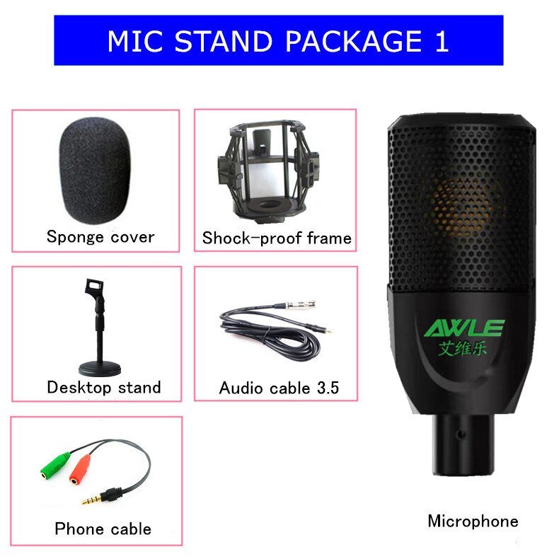 microfone Karaoke Microphone Condenser Microphone ... – Vicedeal