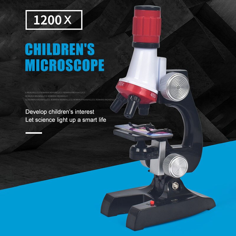 Microscope Kit Lab LED 100X-400X-1200X Home School... – Grandado