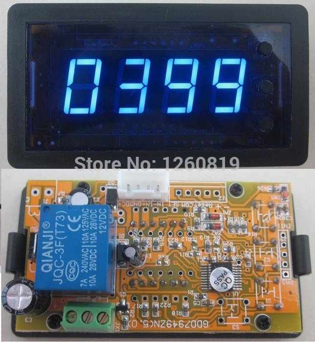 12 V 4 Digit Blauwe LED Display Teller Meter met R... – Vicedeal