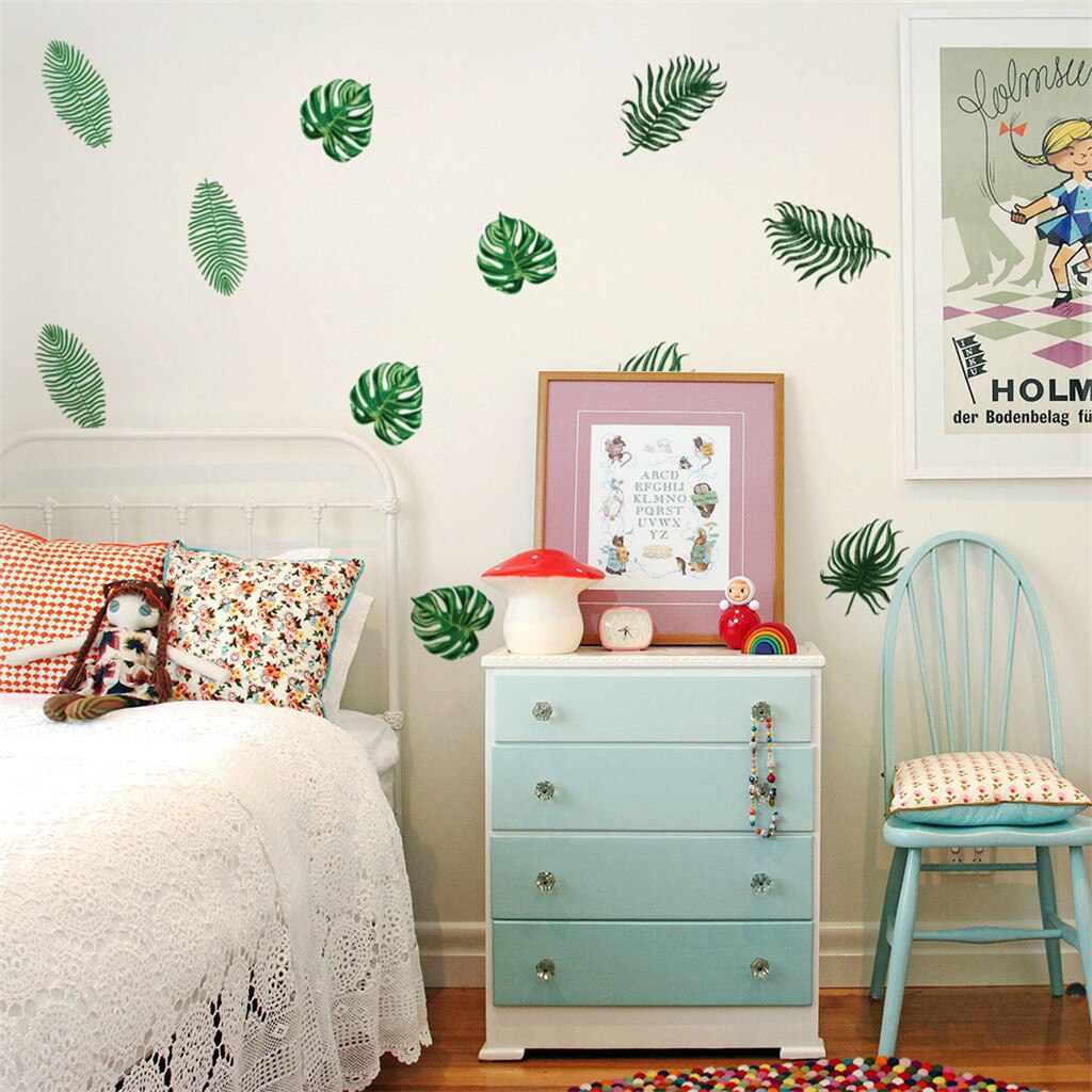 Palm Leaves Wall Stickers Vinyl Diy Removable Trop... – Grandado