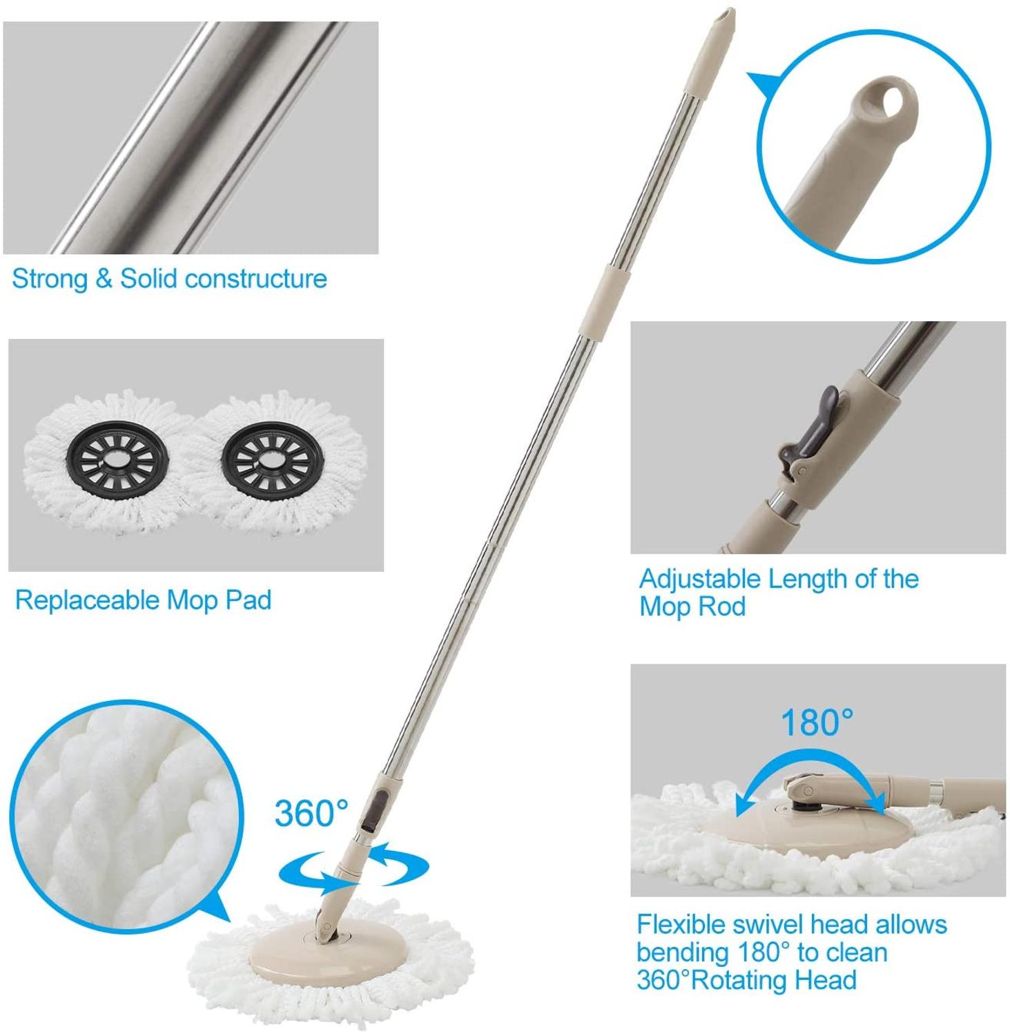 Eyliden 360 Degree Rotating Mop with Bucket Adjust... – Vicedeal