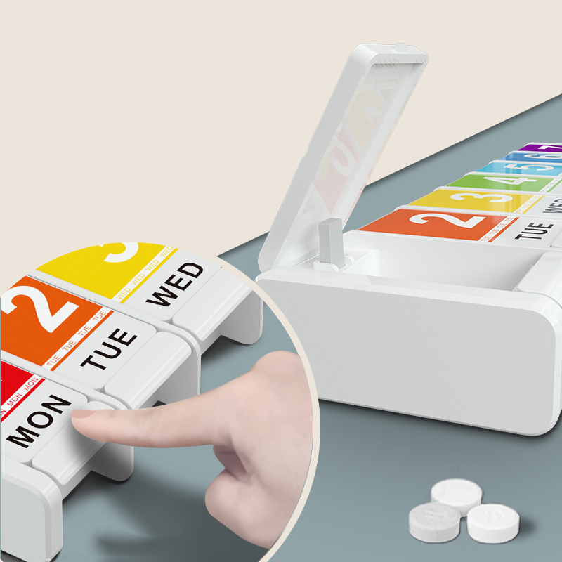 7-Cell Pill Box Storage Box Key Divided Cell Pill ... – Grandado
